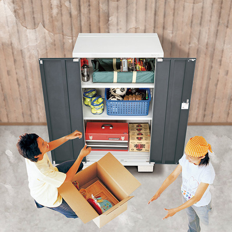 イナバ アイビーストッカーBJX－095C 全面棚 シルバー 約幅0．9×奥行0．6m の通販 | ホームセンター コメリドットコム