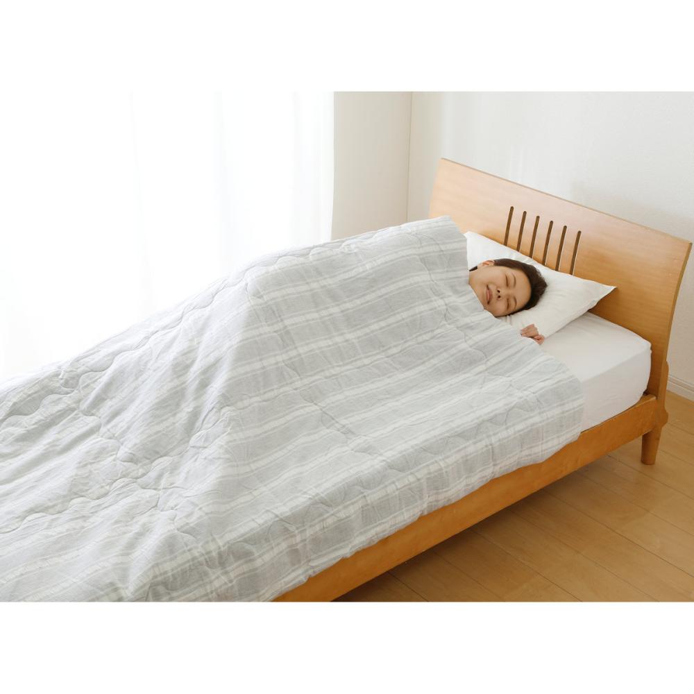 昭和西川 綿サッカー肌掛布団 グレー シングル 140×190cm の通販 | ホームセンター コメリドットコム