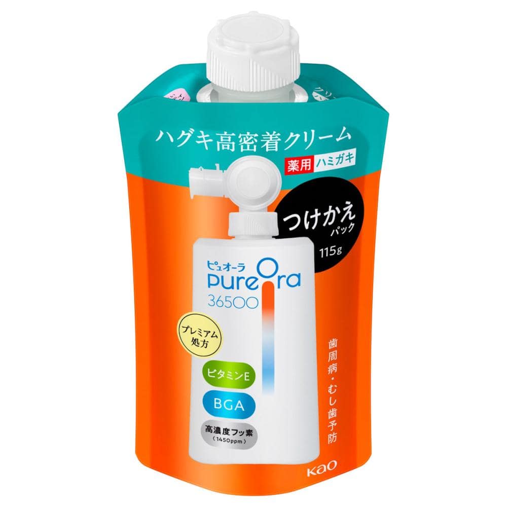花王 ピュオーラ36500 薬用ハグキ高密着クリームハミガキ 付替用 115g の通販 | ホームセンター コメリドットコム