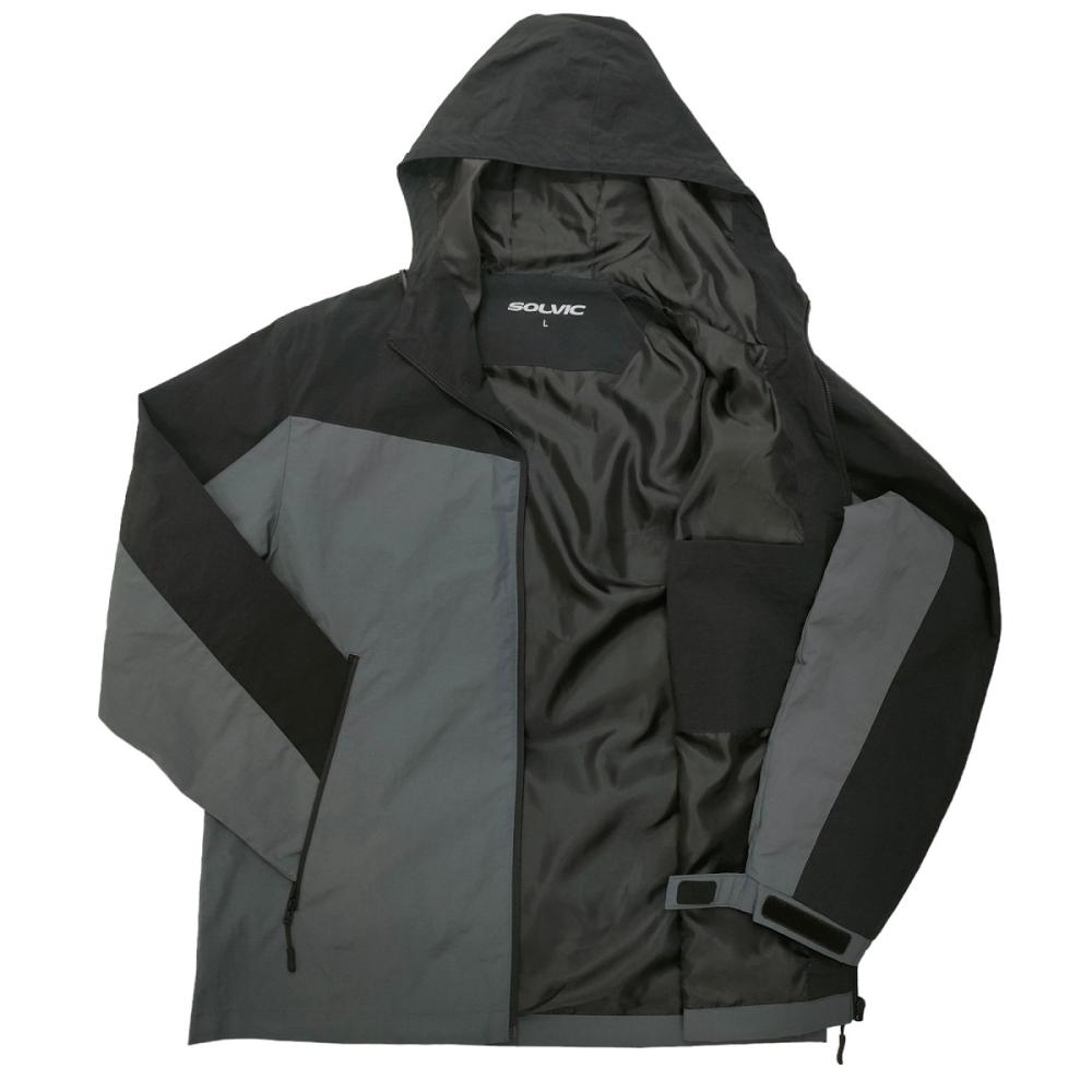 SOLVIC（ソルビック） 撥水防風ジャケット フード付き チャコール 3L の通販 | ホームセンター コメリドットコム